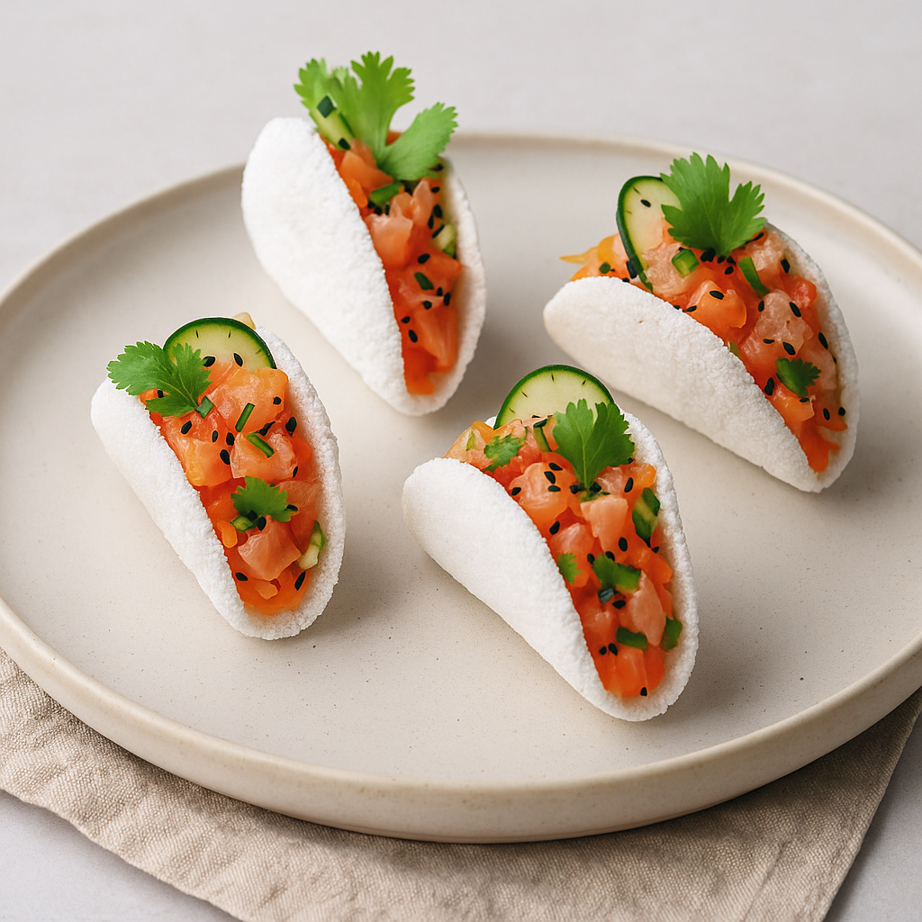 Receta de canapé de tapioca con salmón chileno | SalmonChile