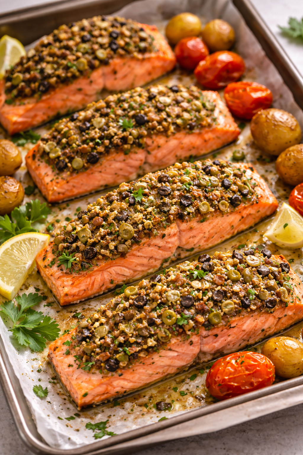 Salmón de Chile con costra de aceitunas | SalmonChile
